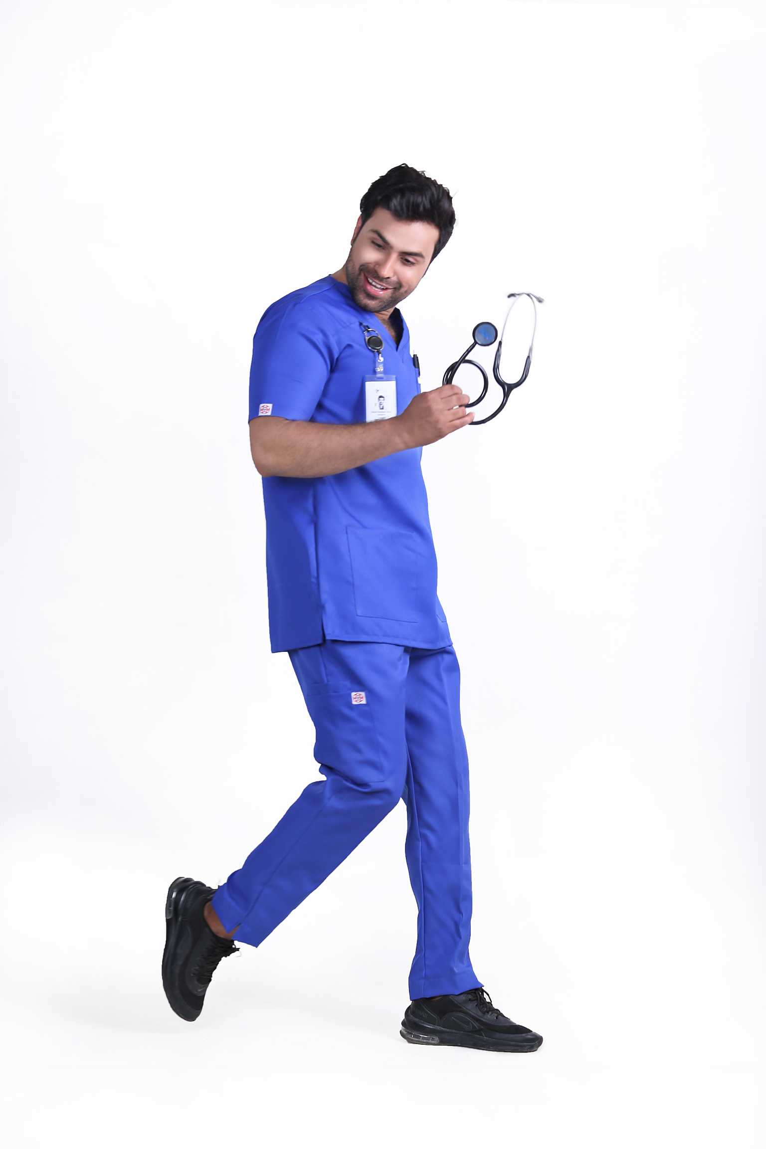 Pacific Royal Blue Wrinkle Free Unisex Scrubs